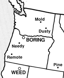 The ZehnKatzen Times: [map design] A Nation Where Boring, Oregon Stands ...